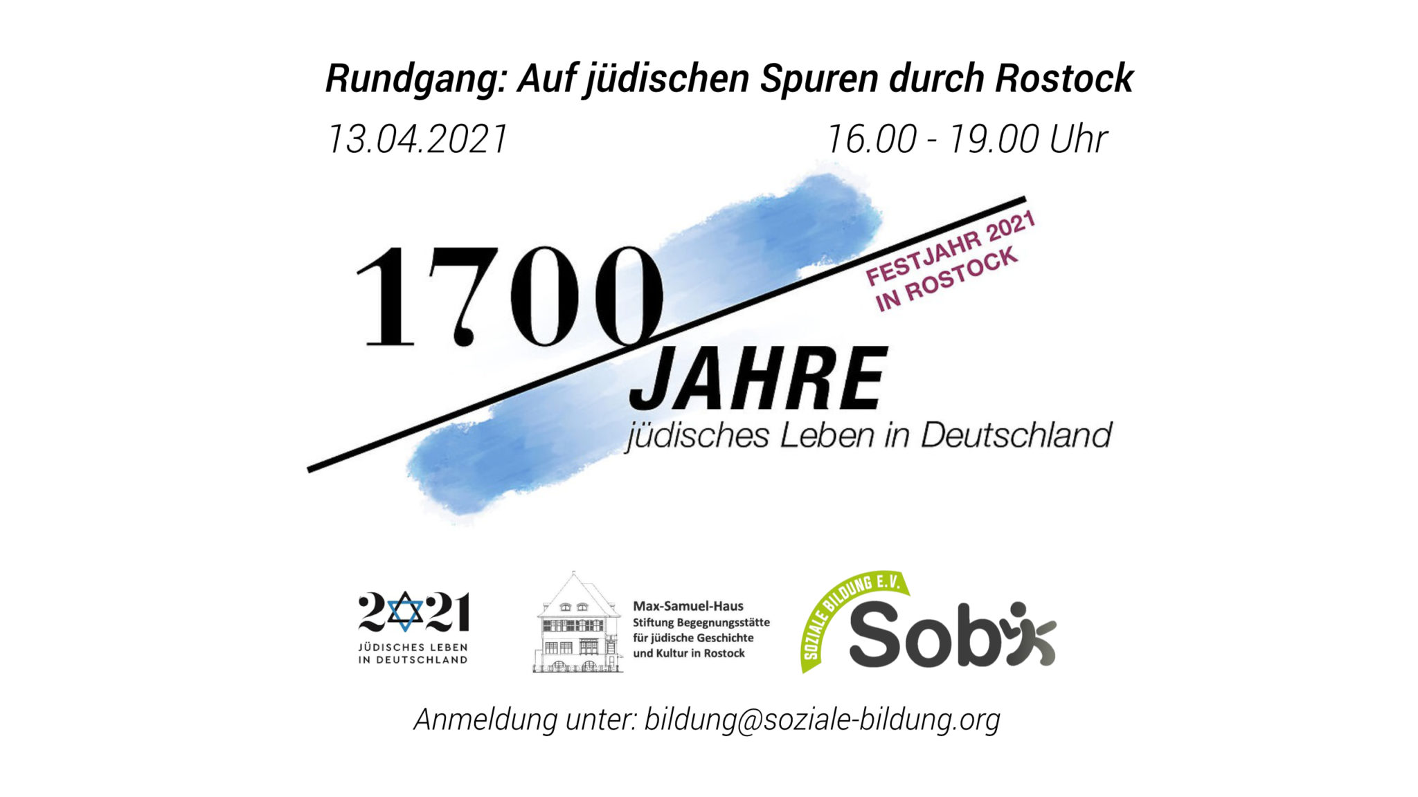 Anmeldungen möglich: Rundgang auf jüdischen Spuren durch Rostock – 13. ...